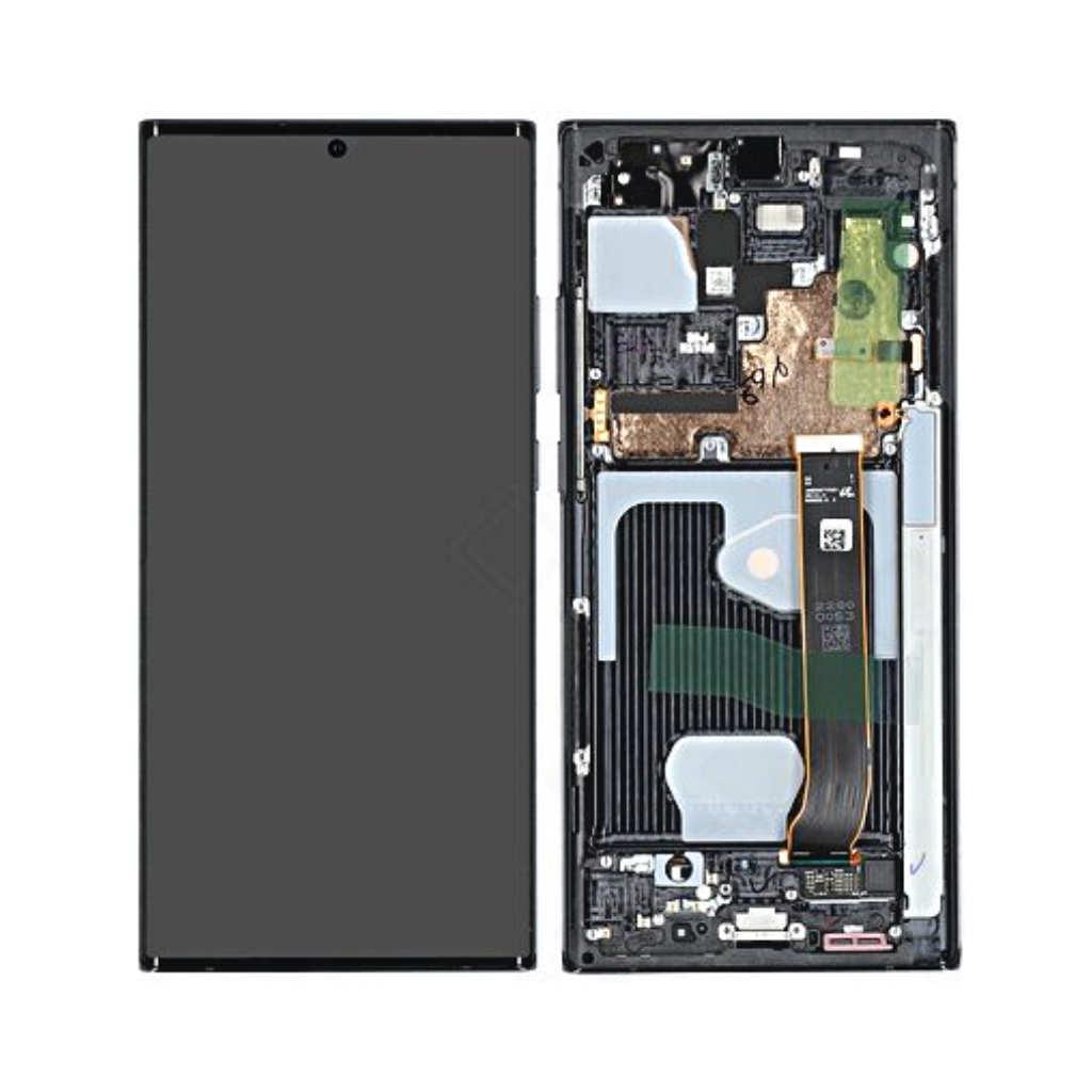 Samsung Galaxy Note 20 Ultra 5G - OLED Assembly with frame Mystic Blac