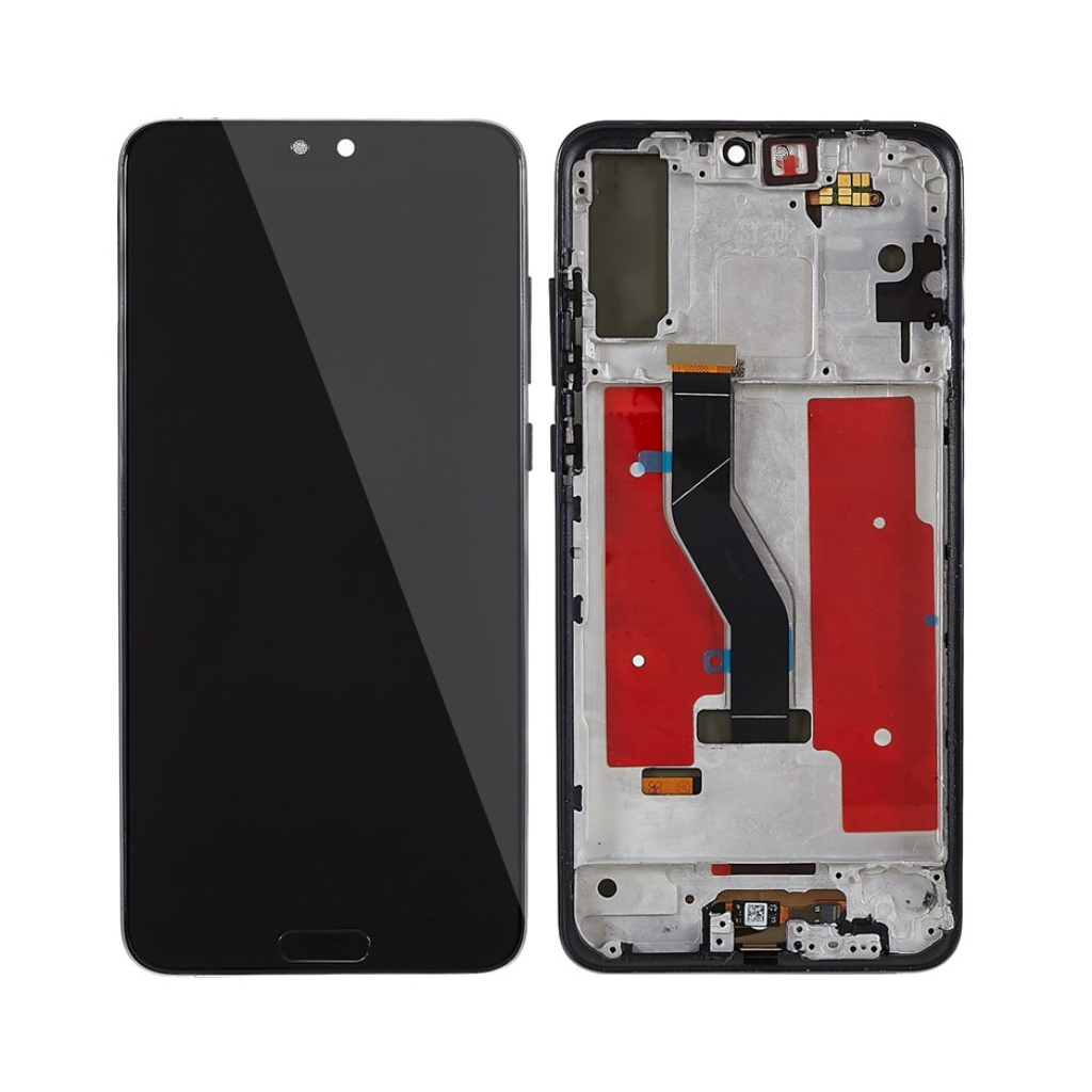 Huawei P20 Pro LCD Assembly - Original with Frame (Black)