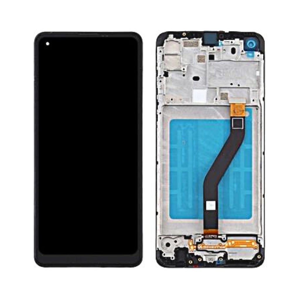 Samsung Galaxy A21 - OLED Screen Assembly with Frame Black (Service Pa