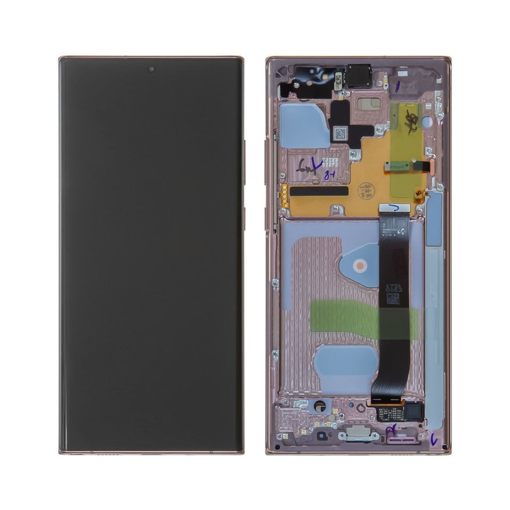 Samsung Galaxy Note 20 Ultra 5G - OLED Assembly with frame Mystic Bron
