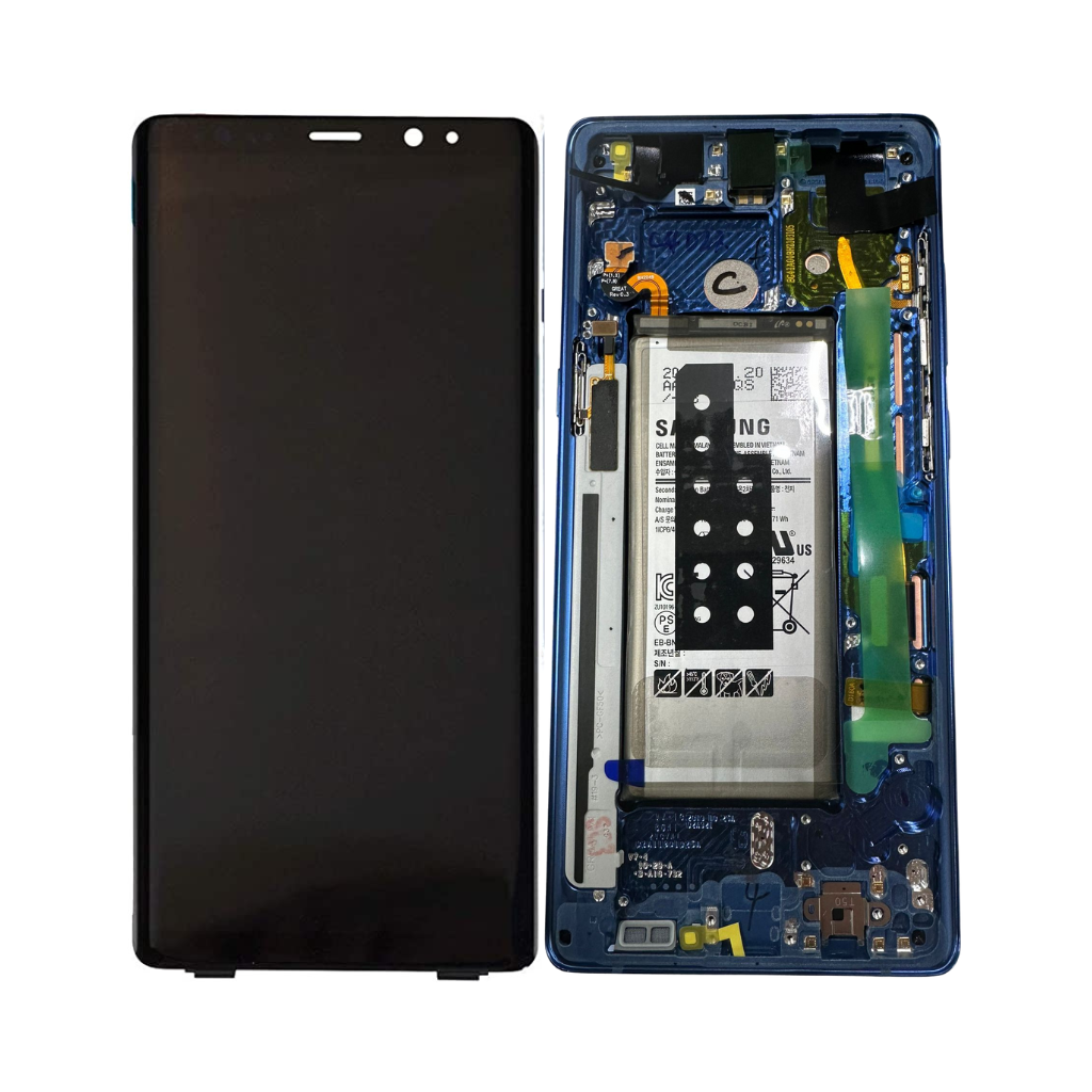 Samsung Galaxy Note 8 - OLED Assembly with frame Deepsea Blue (Service